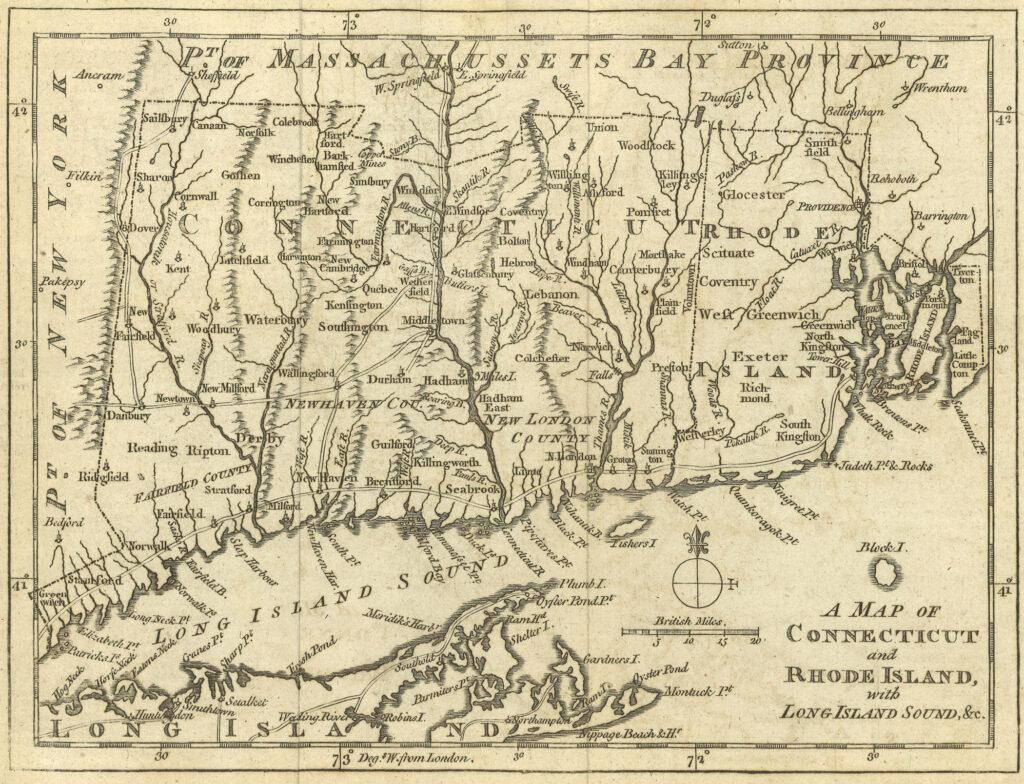 1776 Map of CT and RI - Journal of the American Revolution