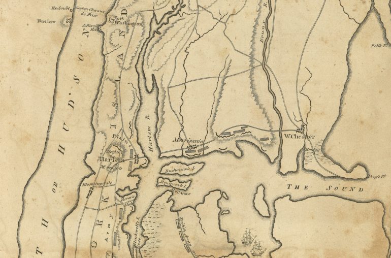 1776 Map of NY illustrated 1807 detail - Journal of the American Revolution