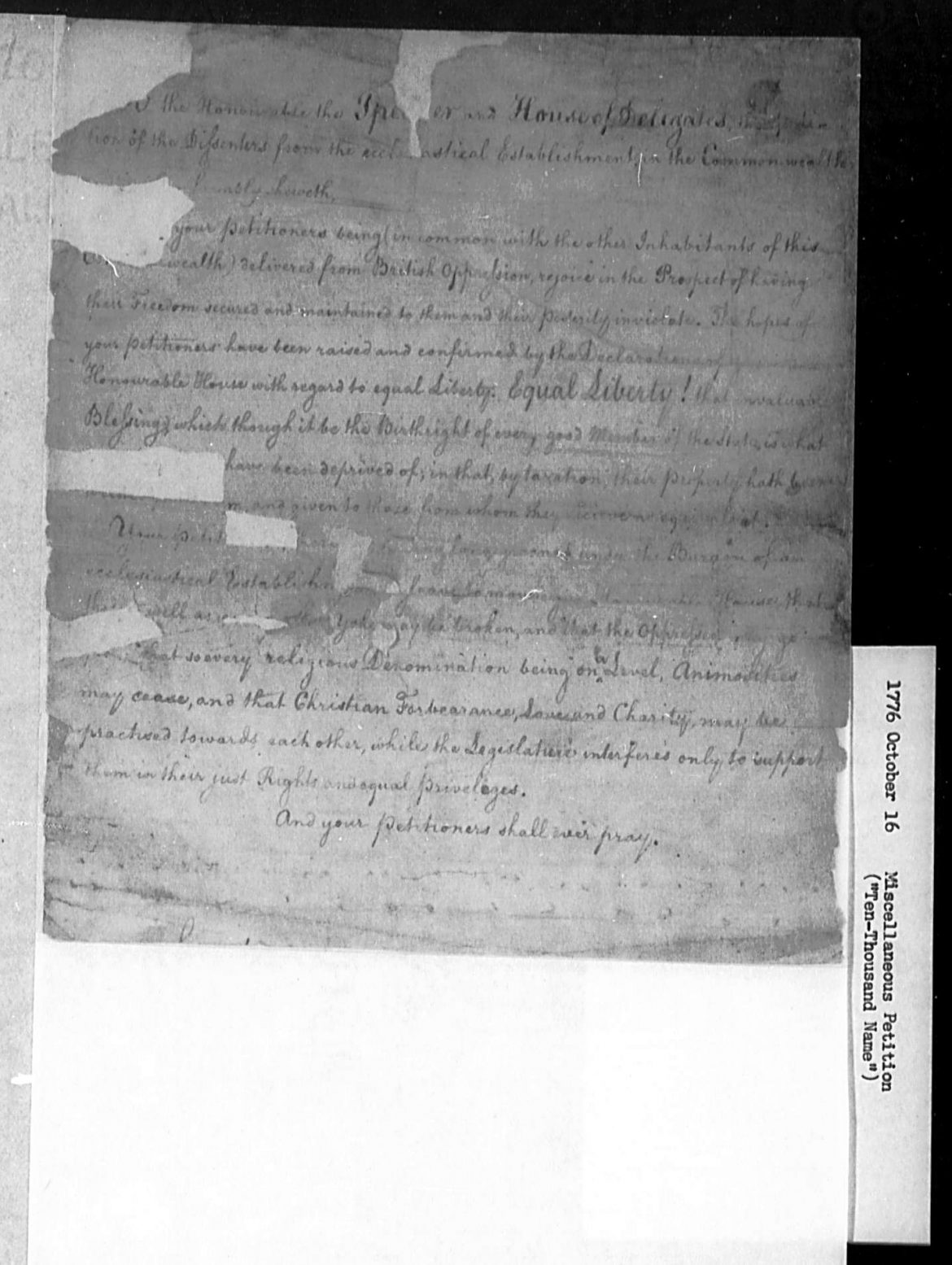Religious Liberty in Virginia: How “Dissenters” Parlayed Oppression ...