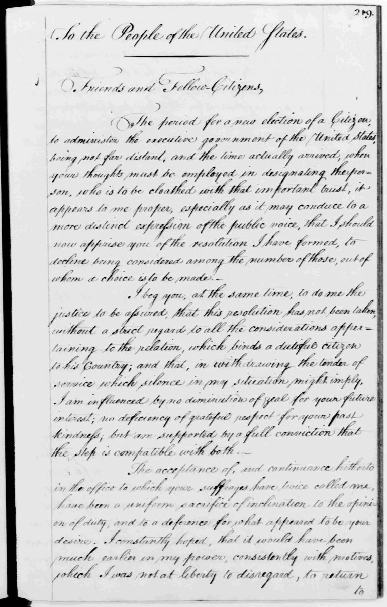 Washington’s Farewell Advice to the Nation - Journal of the American ...