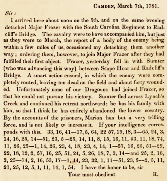 Decoding British ciphers used in the South, 1780-81 - Journal of the ...