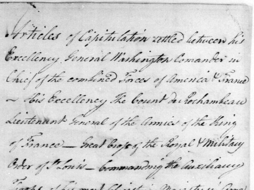 Observations Concerning the Yorktown Surrender Documents - Journal of ...