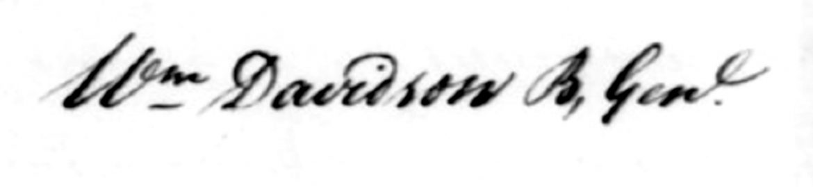 Davidson signature - Journal of the American Revolution